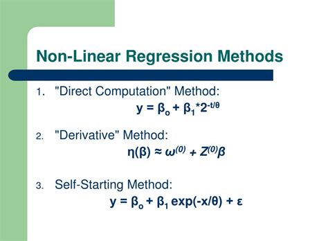 PPT Fitting Non Linear Regression Models V R 8 2 PowerPoint