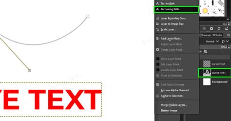 How To Curve Text In Gimp With Paths Tool Like A Pro
