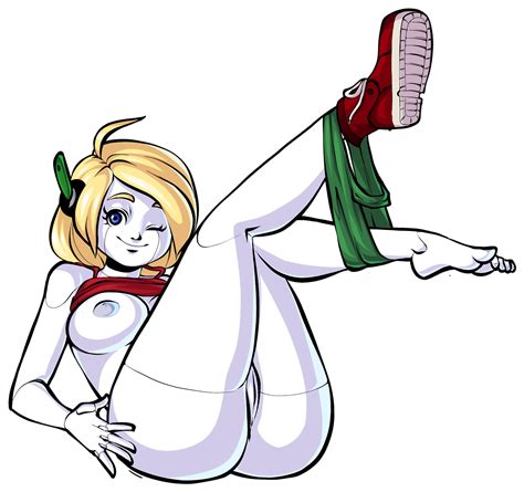 Rule 34 Ahoge Android Ass Blonde Hair Blue Eyes Breasts Cave Story Curly Brace Dark Nipples