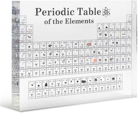 Acrylic Periodic Table Display With 83 Real Elements Inside Acrylic