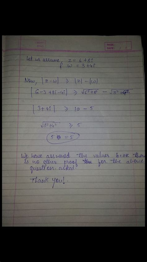 if z and w are two complex numbers prove that z w z w maths complex numbers and