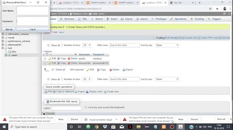 how to connect sql database to eclipse java with phpmyadmin xampp log in page example youtube
