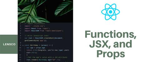 learning react function components jsx and props dev community