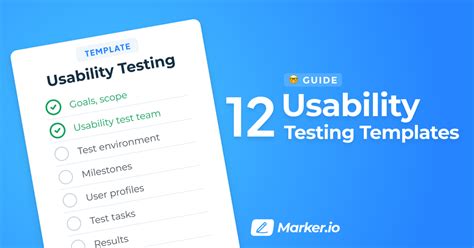 12 Usability Testing Templates Checklist Examples