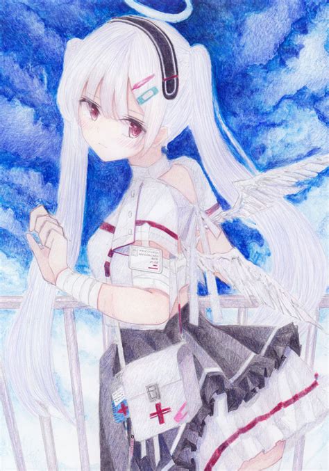 くろいうさぎ on Twitter 天使になりたい オリジナル アナログ 色鉛筆 透明水彩 https t co