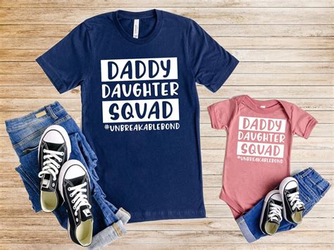 Dad Daughter Squad Shirt Matching Father And Daughter Shirt Daddy Daughter Shirts Father And