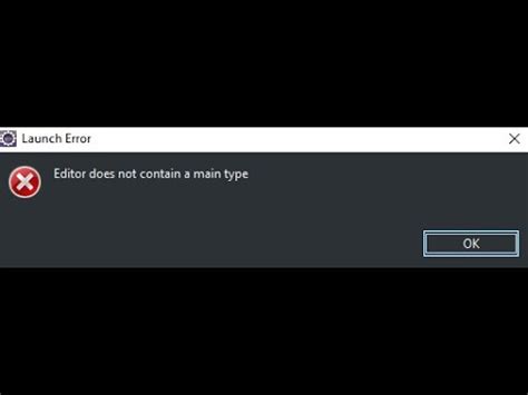 Editor Does Not Contain A Main Type YouTube