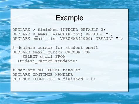 mysql cursors ppt