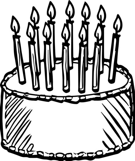Birthday Cake Draw Coloring Page Wecoloringpage The Best Porn Website
