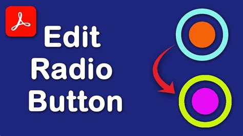 how to edit radio buttons in fillable pdf form using adobe acrobat pro dc youtube