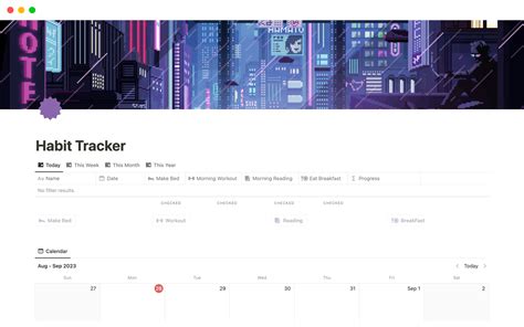 Habit Tracker Notion Template