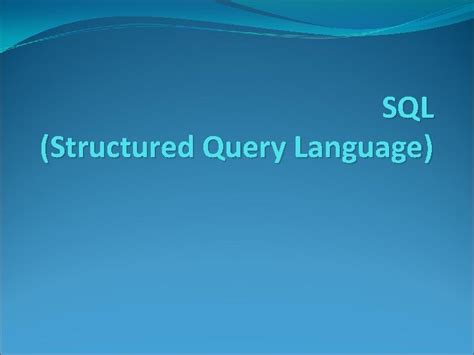 sql structured query language pengertian query query adalah