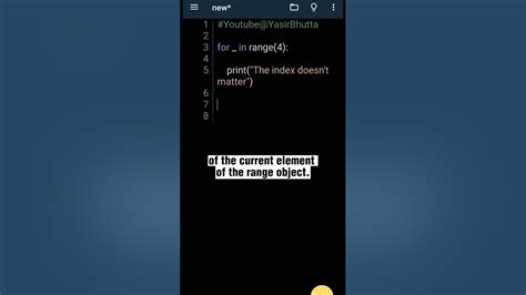 underscore to ignore values in for loop python tips youtube