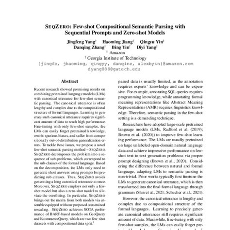 seqzero few shot compositional semantic parsing with sequential prompts and zero shot models