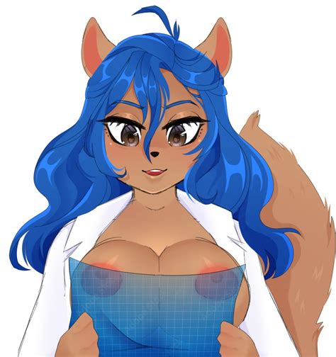 Rule 34 Blue Hair Breasts Breasts Breasts Doctor Female Female Girl Komixxy Lab Coat Labcoat