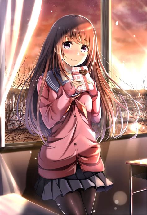 Anime Girl With Brown Hair Waking Up Anime Wallpaper