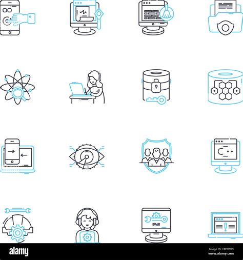 Nerk Security Linear Icons Set Cybersecurity Protection Encryption