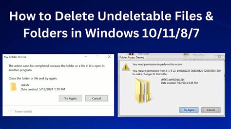 How To Delete Undeletable Files Folders In Windows 10 11 8 7 YouTube