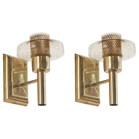 Brass And Bubble Glass Wall Lights 1970s For Sale At 1stdibs