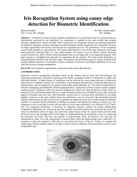 pdf iris recognition system using canny edge detection for biometric identification