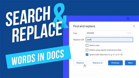 How To Search For A Word In Google Docs Find And Replace In Google