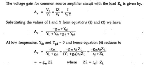 Fet Amplifier Gain Calculation