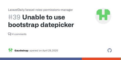 Unable To Use Bootstrap Datepicker Issue 39 LaravelDaily Laravel