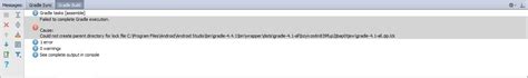 Android Could Not Create Parent Directory For Lock In Gradle Build