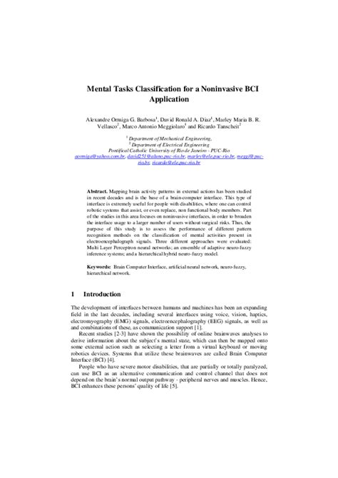 pdf mental tasks classification for a noninvasive bci application alexandre barbosa