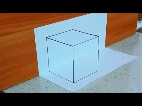 How To Draw CUBE 3D Drawing Line Art Easy 3d Cube Drawing