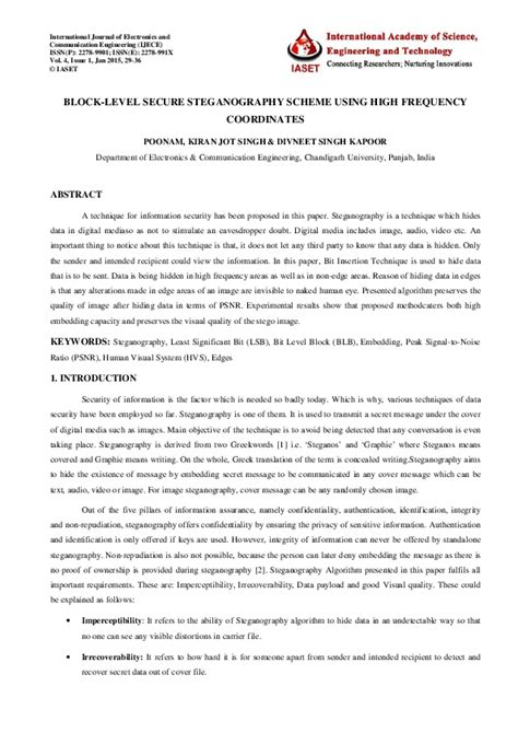 pdf block level secure steganography scheme using high frequency coordinates iaset us