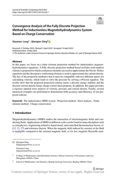 convergence analysis of the fully discrete projection method for inductionless