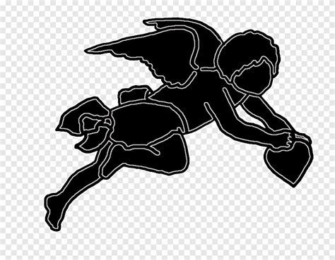 Cherub Silhouette Cupid Guardian Angel Cupid Love Angle Png Pngegg