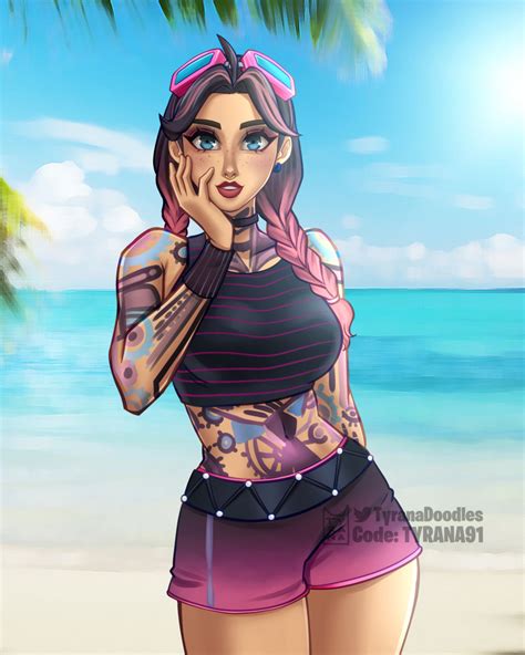 Rule 34 2d Beach Beach Jules Black Hair Blue Eyes Blush Body Markings Braided Hair Braided
