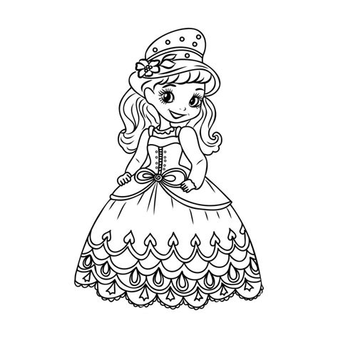 Cartoon Princess Sketch 36438485 Vector Art At Vecteezy