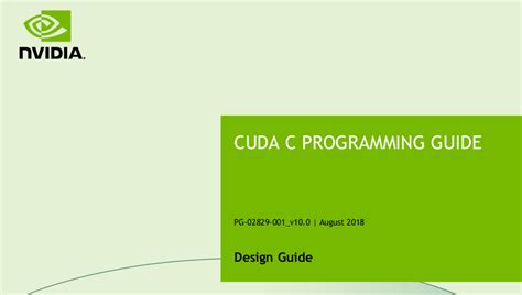 《cuda c programming guide》 《cuda c 编程指南》 导读 知乎