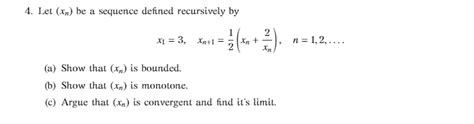 solved xn n 1 2 9 4 let xn be a sequence defined