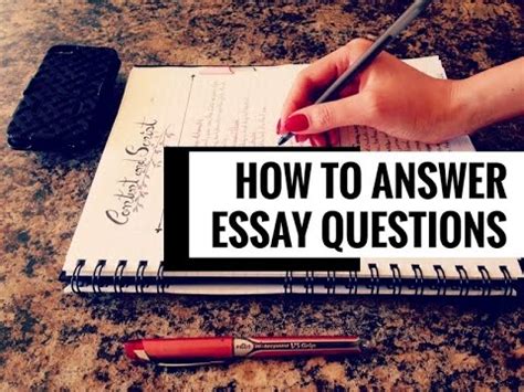 How To Answer Extended Response Or Essay Questions YouTube