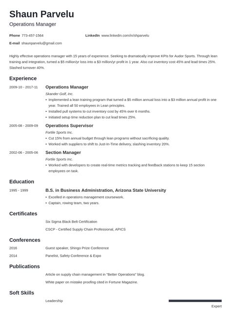 Operations Manager Resume Examples Guide For 2023 Artofit