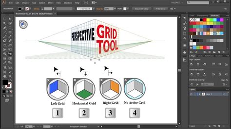 How To Use The Perspective Grid Tool In Adobe Illustrator PART 1