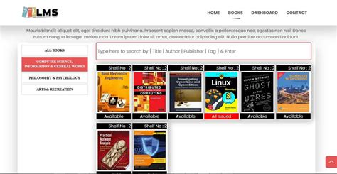 Library Management System Project In Html With Source Code Free