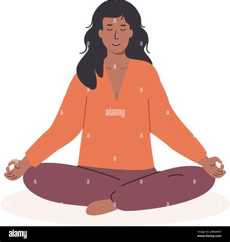 Young Asian Girl Practicing Yoga Stock Vector Images Alamy
