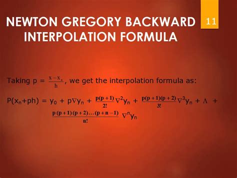 newton s backward interpolation formula