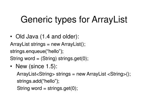 ppt generic types for arraylist powerpoint presentation free download id 4069368