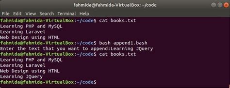 How To Append A Line To A File In Bash