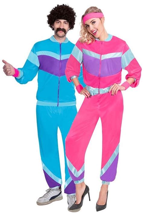 Couples Retro Shell Suit Fancy Dress Costumes Fancy Dress Costumes Couples Fancy Dress 80s