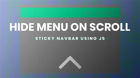 hide menu on scroll sticky navbar html css and javascript youtube
