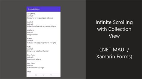Infinite Scrolling Using CollectionView In NET MAUI Xamarin Forms