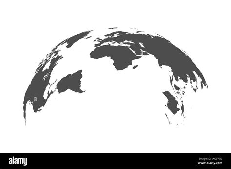 World Map Globe Isolated On White Background Stock Vector Image Art
