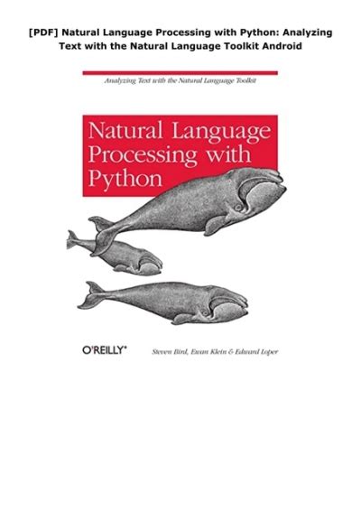 PDF Natural Language Processing With Python Analyzing Text With The